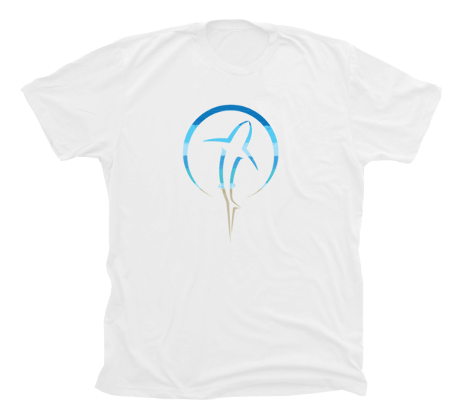 Shark Zen Beachscape White T-Shirt Front