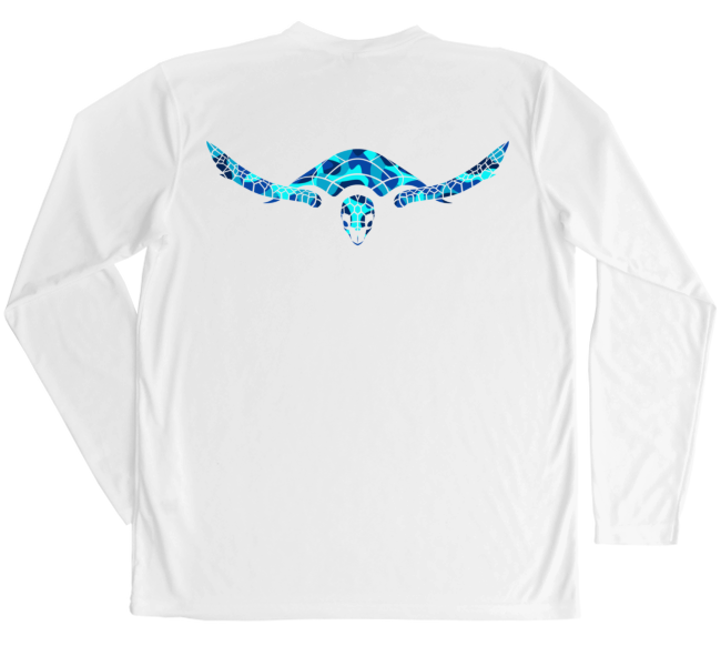 Men's Long Sleeve UV Water Camouflage Hawksbill Sea Turtle Swim Shirt ...
