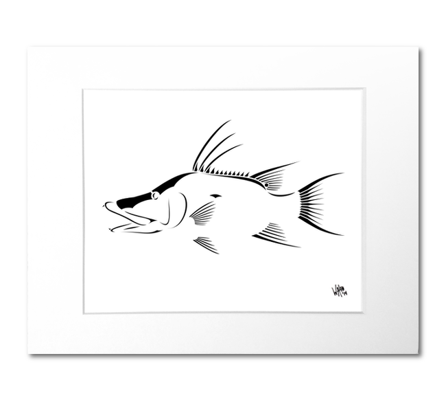 Hogfish Art Print | Black and White Hogfish Wall Art – Shark Zen